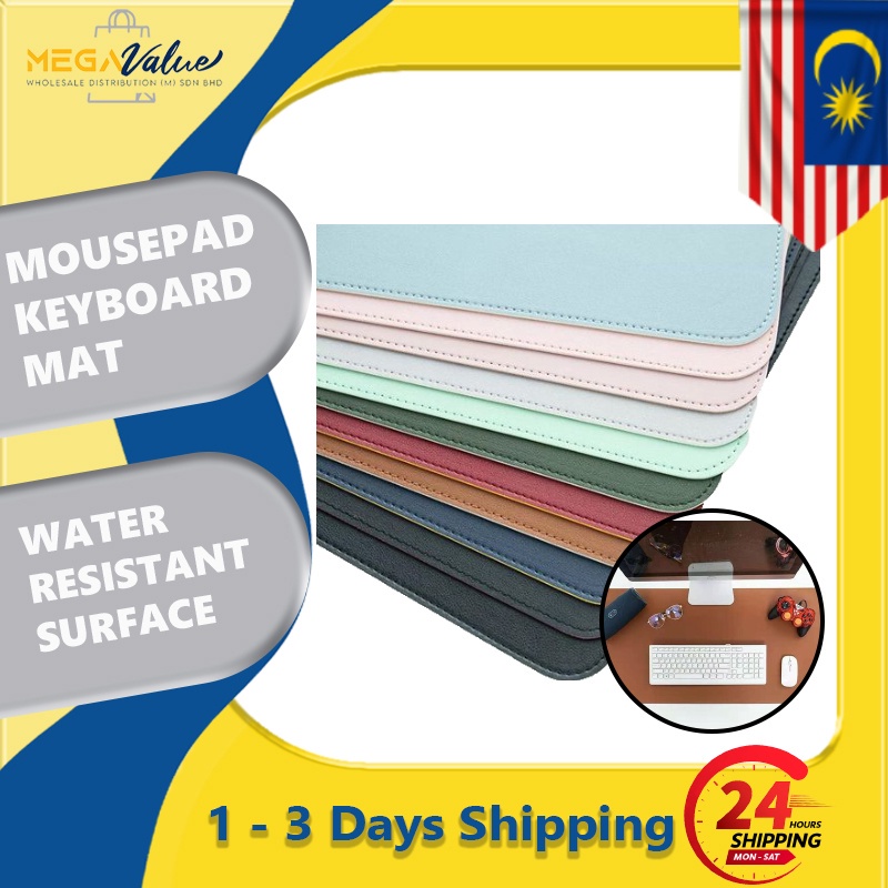 READY STOCK | Stitched Waterproof Mousepad Office Leather Pad Non-Slip Dest Mat Double-Sided Two ...