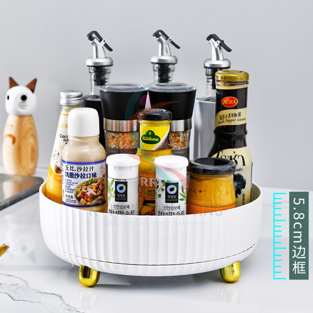 【READY STOCK】 Kitchen Turntable Rotating storage tray Space Saving ...
