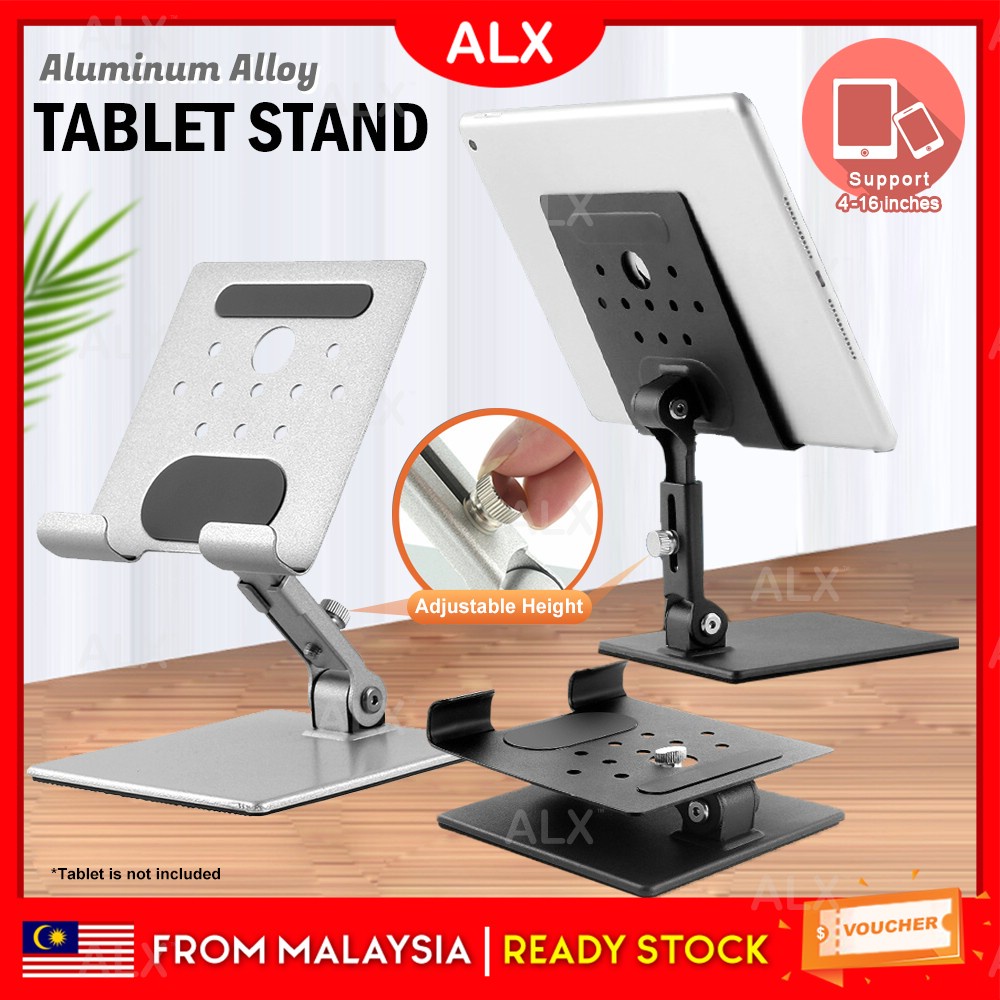 ALX Foldable Steel Alloy Tablet Stand 180° Rotatable Tablet Stand For 4 ...
