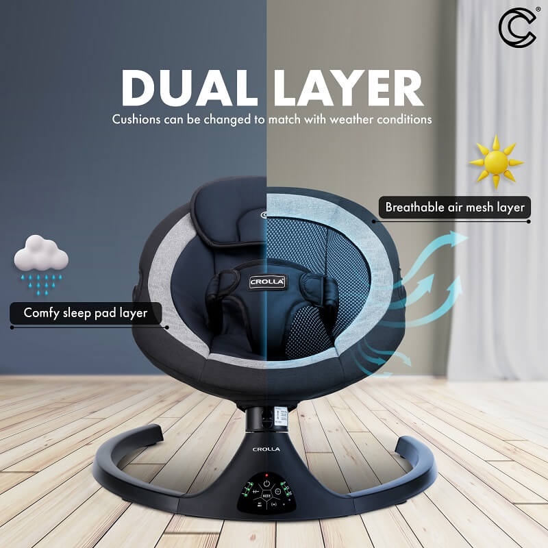 Crolla Comfeo Baby Swing Dual Layer Cushion (New Born to 12kg) | Shopee ...