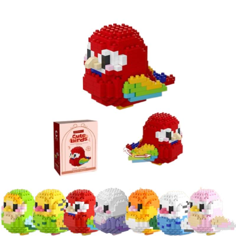 Plastic Colorful Abs Brick Set Cartoon Bird Figure Brain Teaser Toy ...