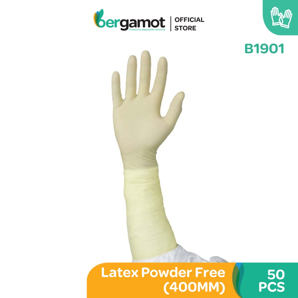 [STOCK CLEARENCE] Latex Powder Free Examination Glove 400mm ...