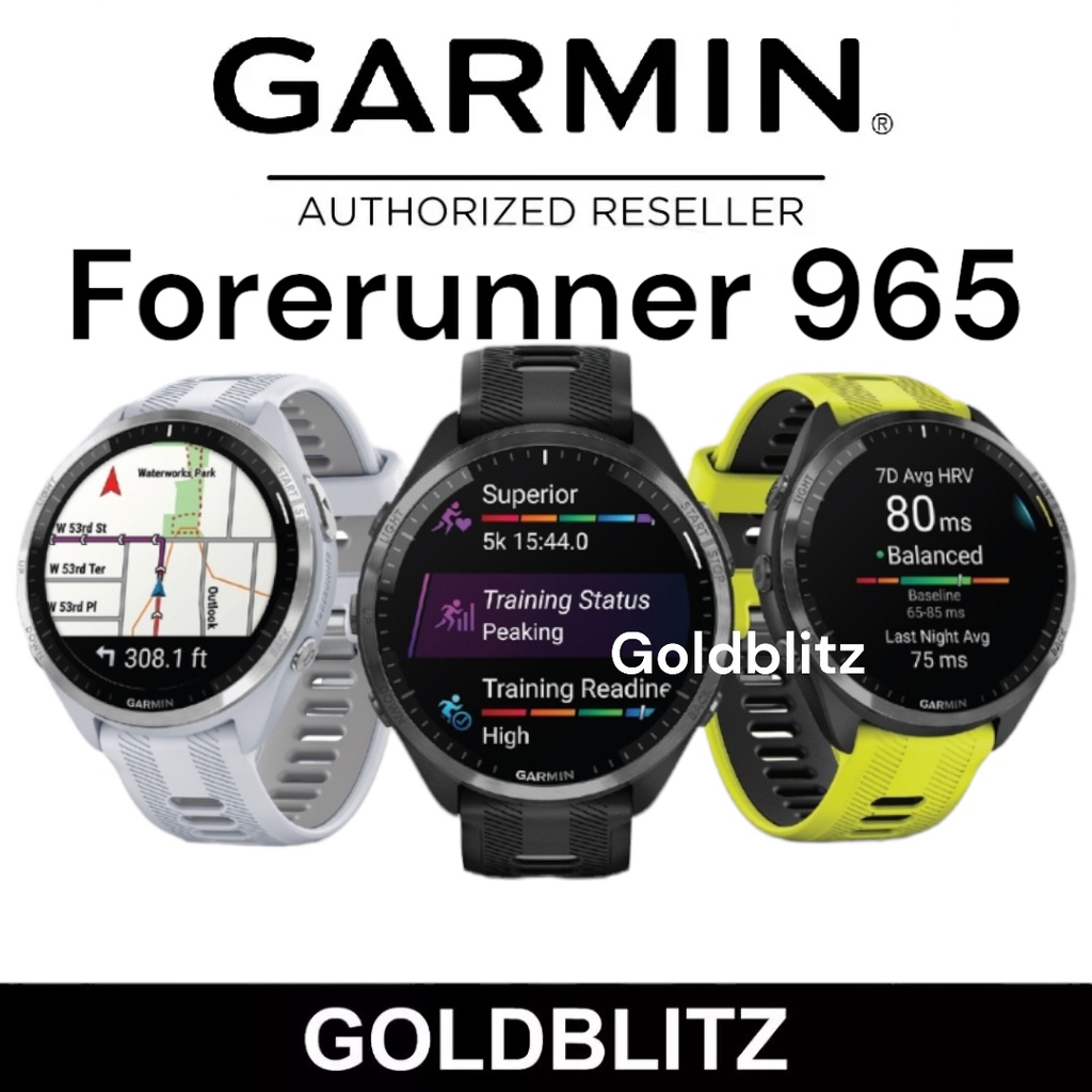 Garmin Forerunner 965 AMOLED Premium Multisport Smart Watch Lightweight ...