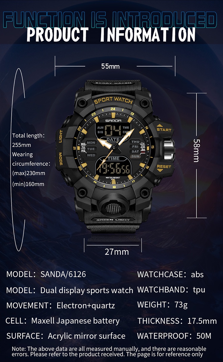 Sanda Military Industry Quality Trend Waterproof and Anti drop ...
