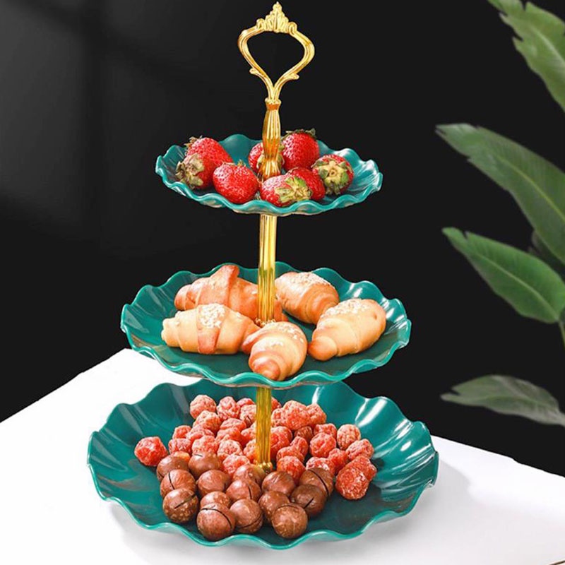 3 Layer Cake Stand High Tea Dessert Cupcake Cookies Fruit Candy Serving ...