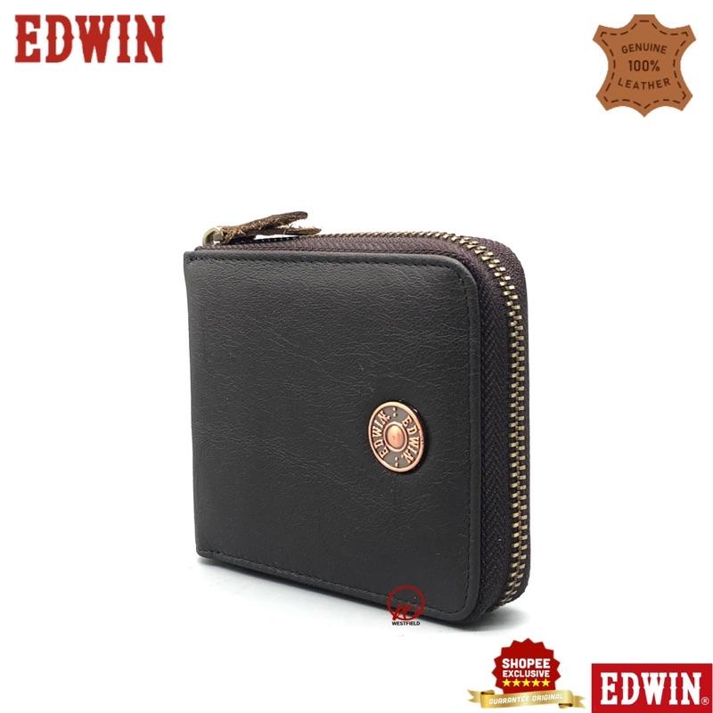 EDWIN MEN’S PREMIUM LEATHER ZIPPED SHORT WALLET ( EWGM 30969 ) | Shopee ...