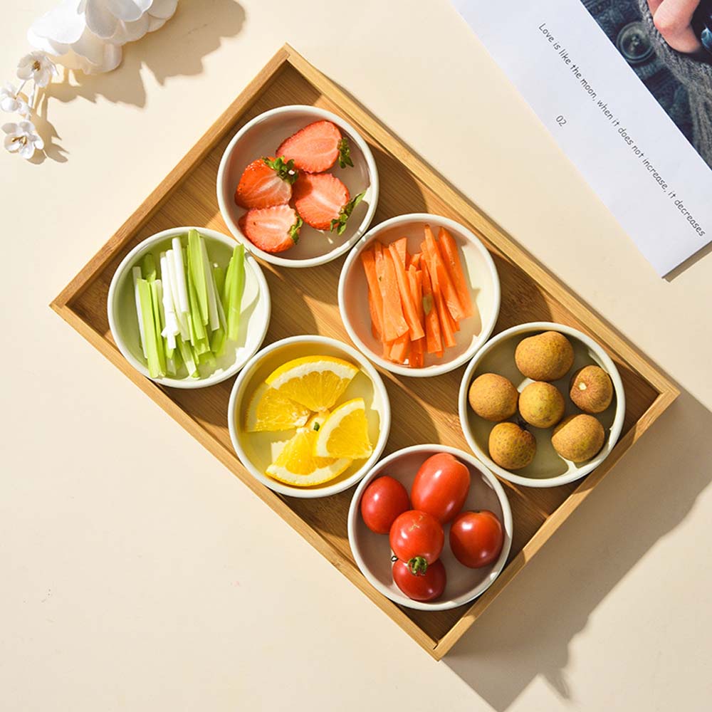 [DC] Round Mini Ceramic Dish Plate Korean Style 100ml Saucer Small Bowl ...