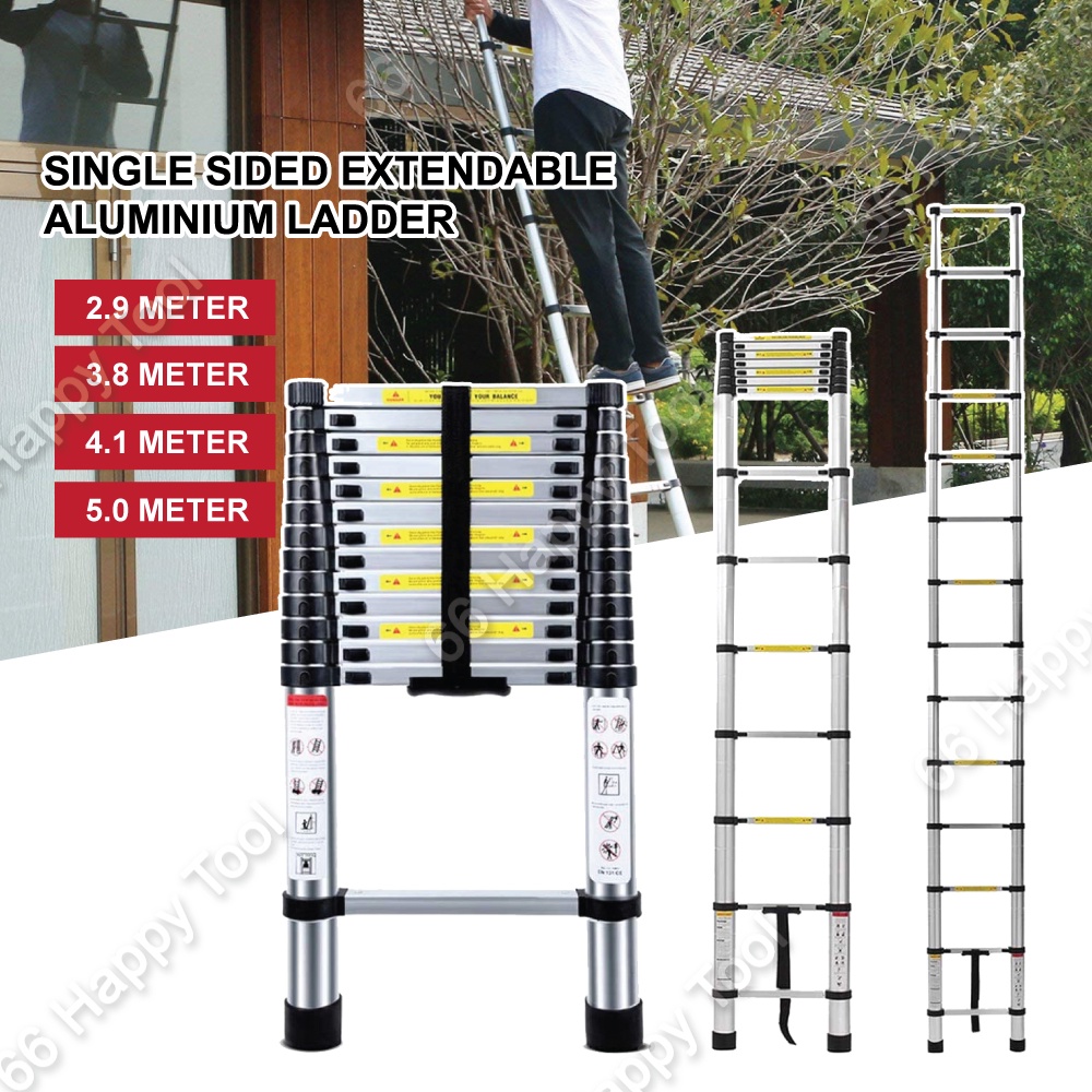 2.9m / 3.8m / 4.1m / 5m Single Sided Extendable Telescopic Aluminum ...