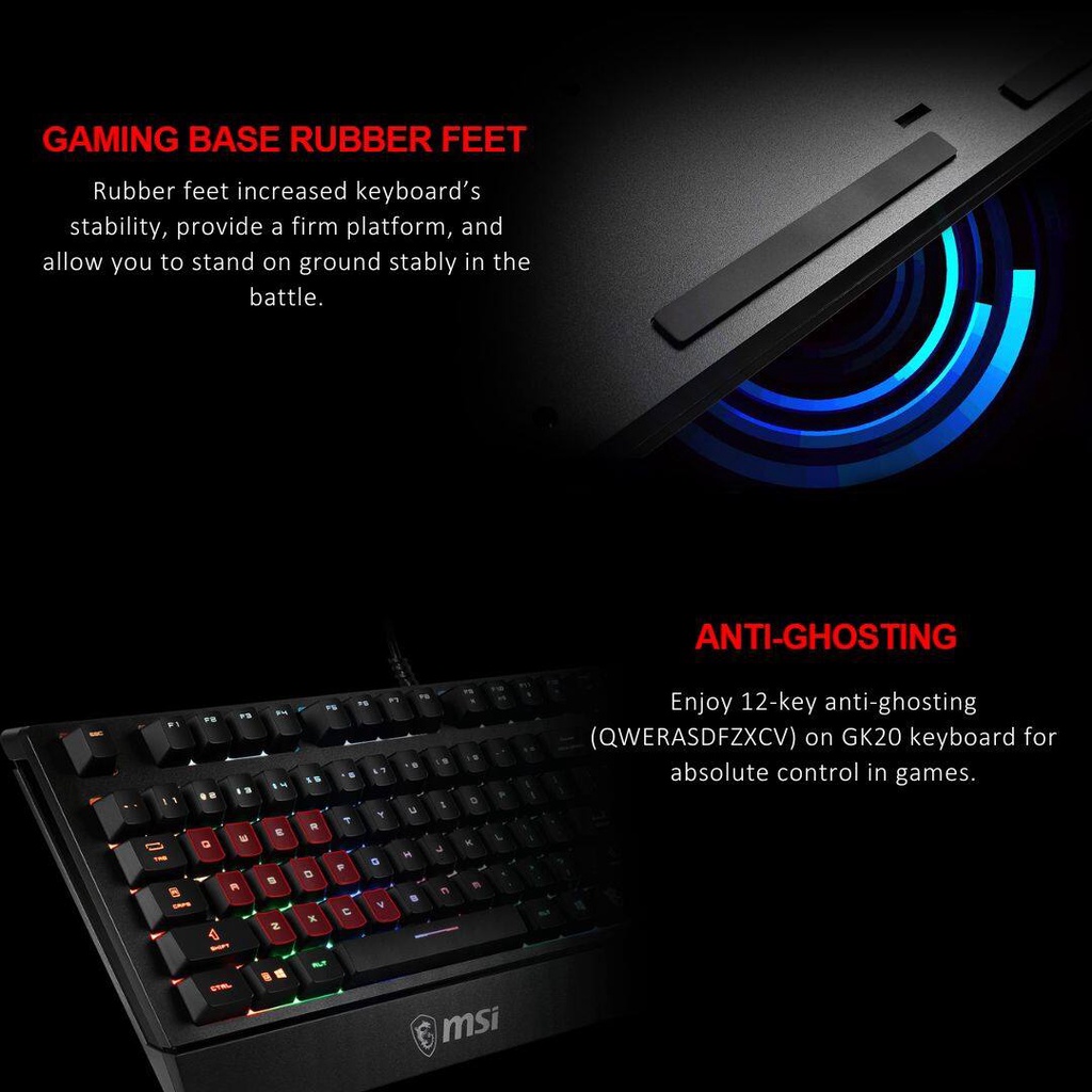 MSI VIGOR GK20 Gaming Keyboard | Shopee Malaysia