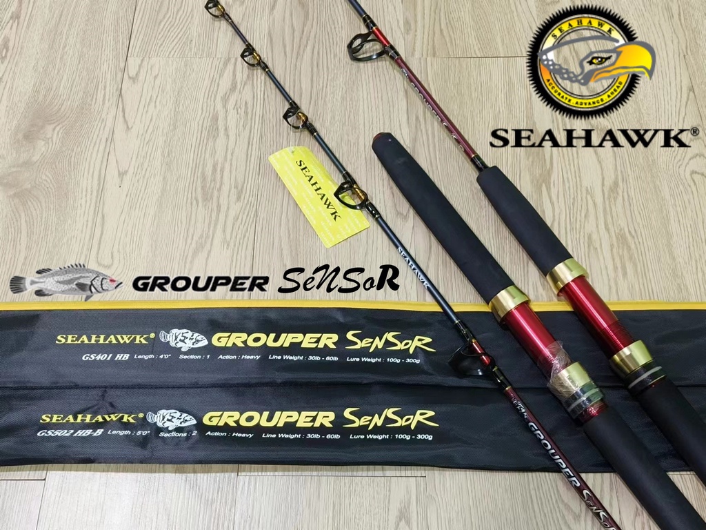 ⭐SEAHAWK GROUPER SENSOR BOTTOM FISHING ROD | Shopee Malaysia