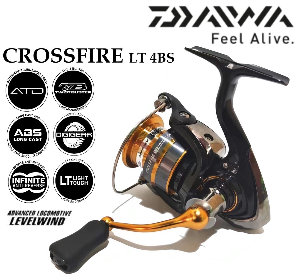 DAIWA CROSSFIRE LT 4BS ASIA SPINNING FISHING REEL | Shopee Malaysia