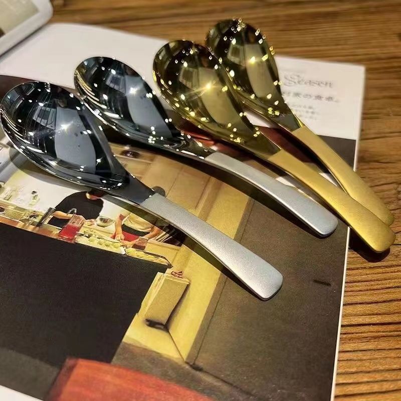 Stainless steel spoon ins thickened count spoon for eating and drinking ...