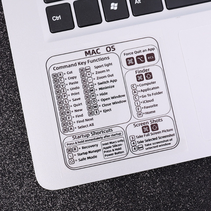 Self-adhesive Shortcut Key Label Popular Computer Shortcut Quick Finder ...