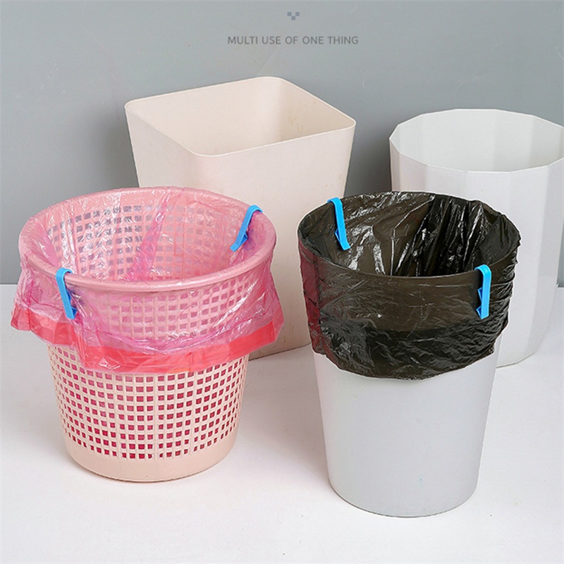 10Pcs / Plastic Kitchen Garbage Bin Clip / Washroom Trash Can Bag Clips ...