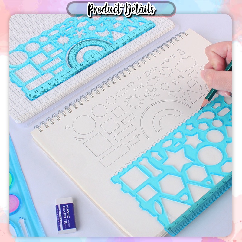 [Happy Kids] 4PCS Creative Painting Drawing Template Rulers Art ...