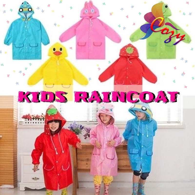 Funny Style Kid Children Rain Coat Cartoon Cute Animal Waterproof ...