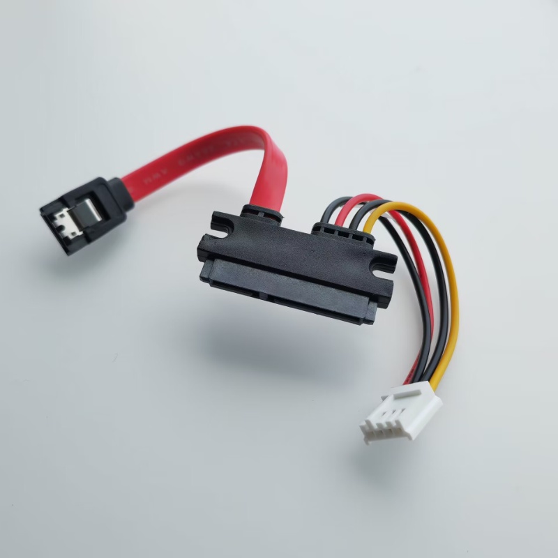 7Pin SATA DATA + 4Pin FDD Floppy Power Supply Cable for 7+15 Pin 22pin ...