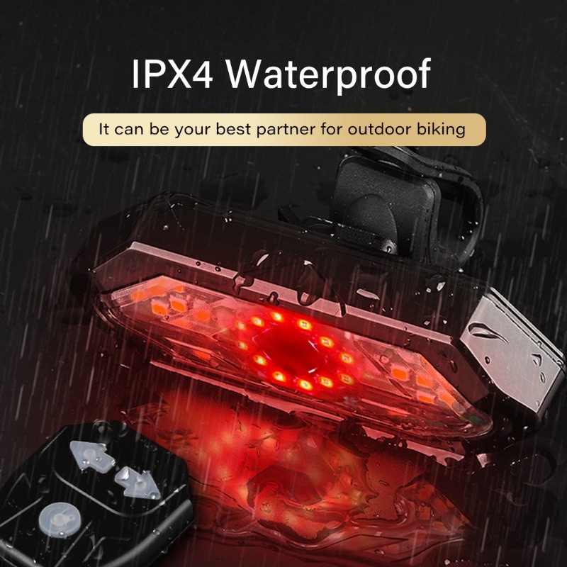 Bike Turn Signals Remote Control Bicycle Direction Indicator MTB LED ...