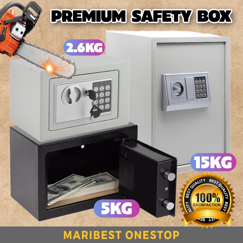 Digital Safety Box Money Metal Security Box Peti Besi Simpanan ...
