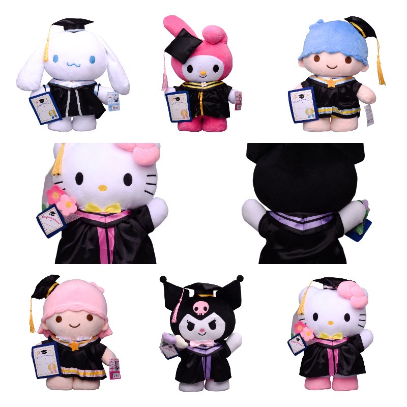 35cm New Sanrio Kuromi Melody Graduation Plush Toy Cute Stuffed Doll ...