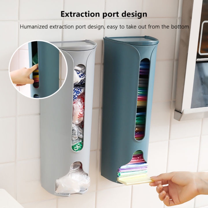 BC Garbage Bag Storage Wall Hanging Box Kitchen Plastic Bag Holder ...