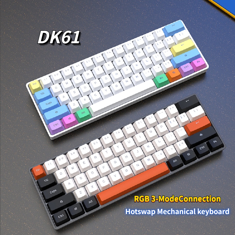 Lychee Gaming DK61 dk68 dk84 RGB Tri-mode Bluetooth Wireless Mechanical ...