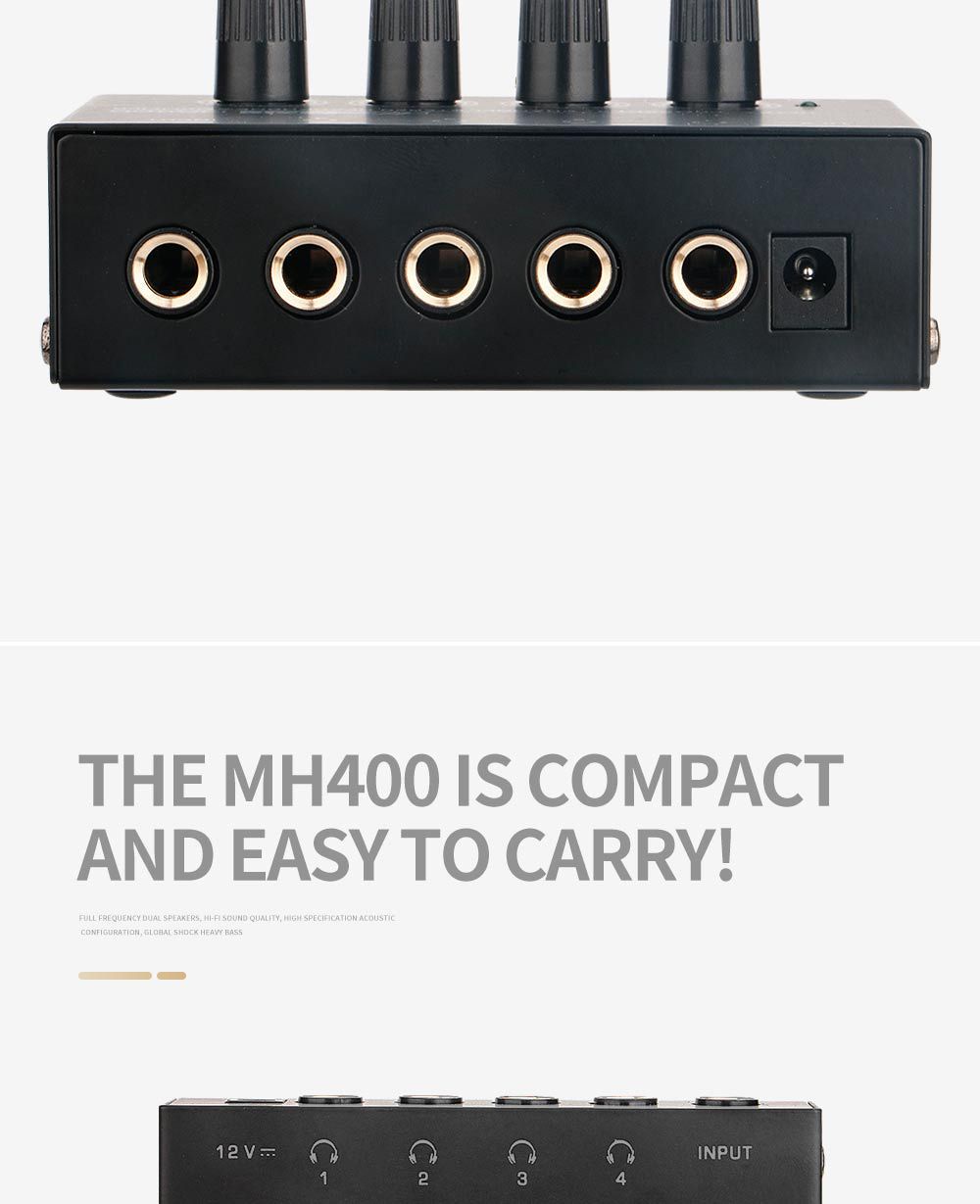 Ultra Compact HA400 /HA800 Headphone Amplifier, 4 /8 Channel Stereo ...