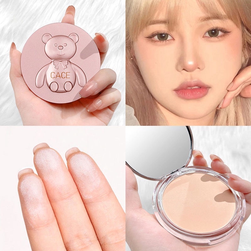 CACE Bear Loose Powder for Matte Finish and Oil Control, with Concealer ...