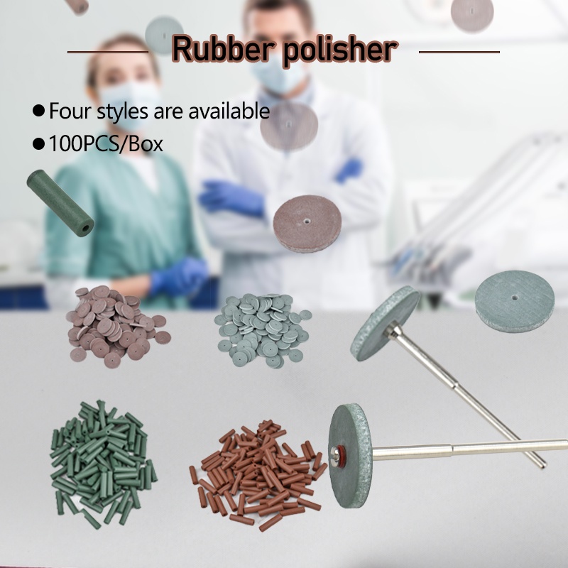 100Pcs Dental Polishing Wheels Burs Polishing Particles Assorted ...