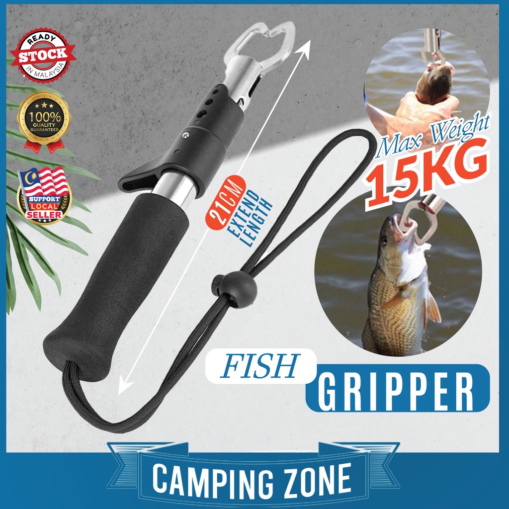 BL-039 Fish Gripper Extend Rod 21cm Weighing Scale 15KG Fishing Tool ...