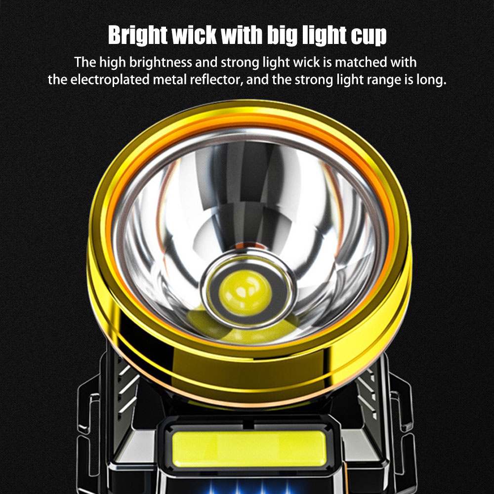 Powerful Sensor Led Headlamp Yellow Light White Light Headlight ...