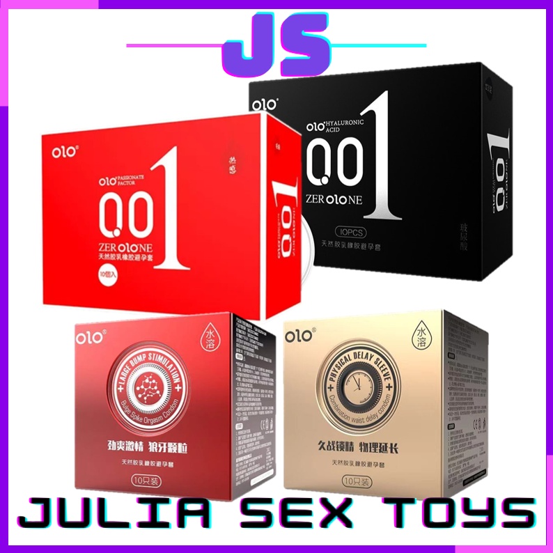 Julia's OLO 001 Condom Classic Ultra Thin Anatomic Long Lasting Dotted Hyaluronic Acid 10pcs/Box ...