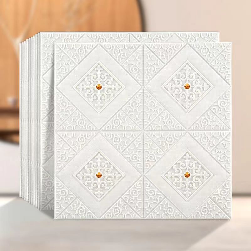 Wall paper Dinding adhesive Foam 3D Wallpaper Wall Stickers PE ...