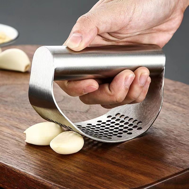 LH Garlic Rocker Tool Stainless Steel, Manual Garlic Chopper Garlic ...