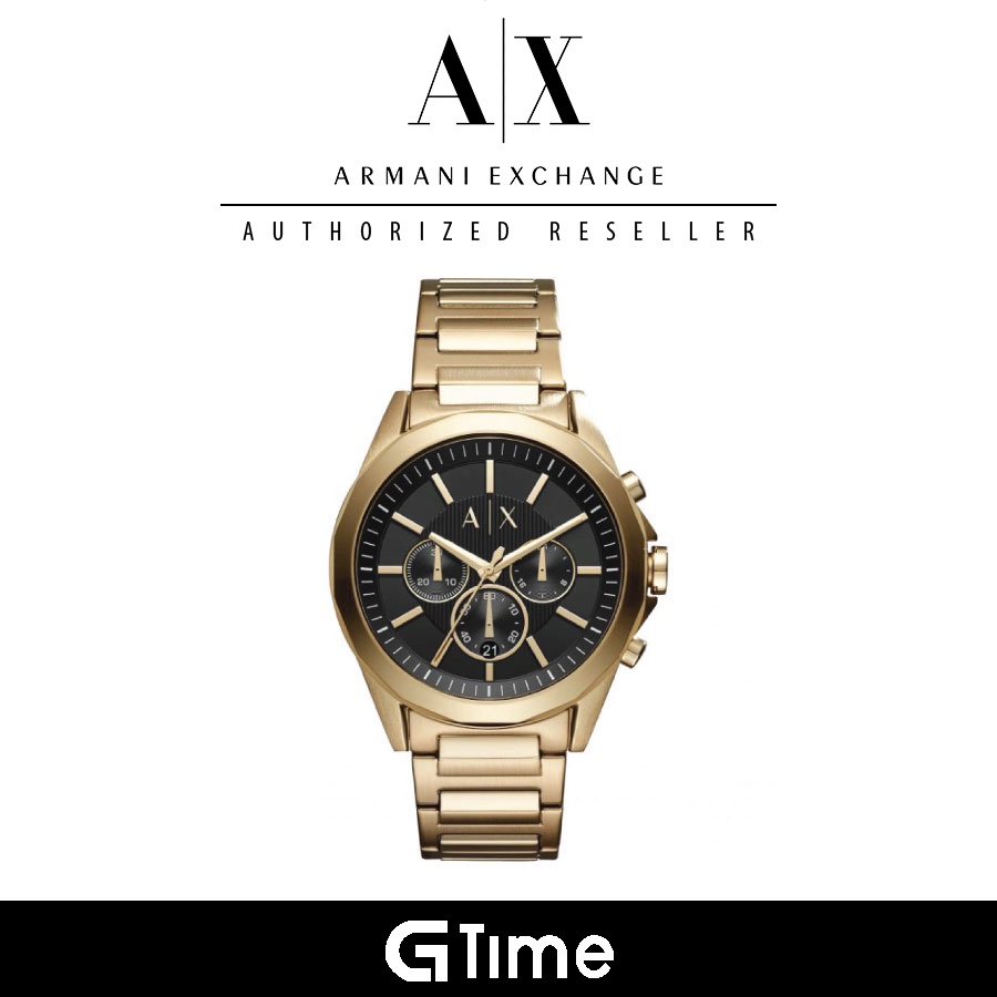 [Official Warranty] Armani Exchange AX2611 Men's Chronograph Gold-Tone ...