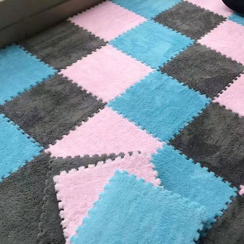 Stitching Floor Mats Room Bedroom Full Fleece Crawling Foam Floor Mat ...