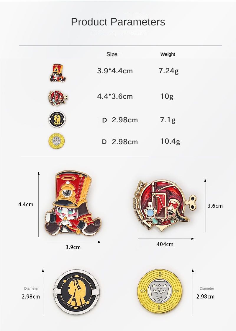 Honkai Star Rail Pam Doll Brooch Badge East City Shield Black Tower ...
