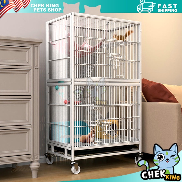 3 Level Thick Tube Extra Large Cat Cage Pet Villa Bird Cage Chipmunks ...