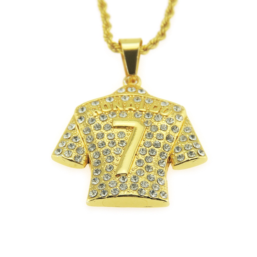 Hip Hop Personalized Trend Diamond Encrusted Cristiano Ronaldo No. 7 ...