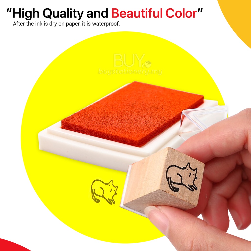 15 Colors Craft Ink pad Rubber Stamp Oil Based Stamp Chop Children JA05 ...