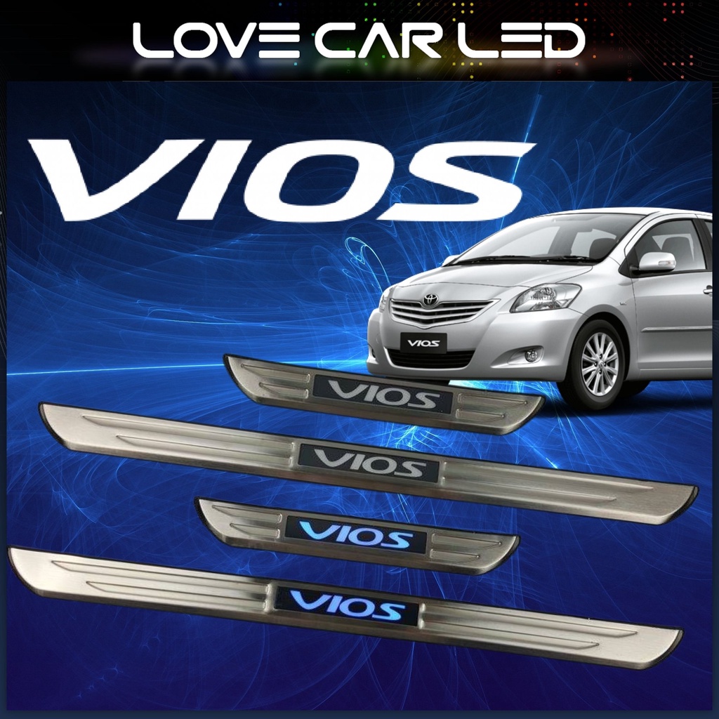 Toyota Vios 2008-2013 Side Steel Plate/Door Side Step With Led Blue ...