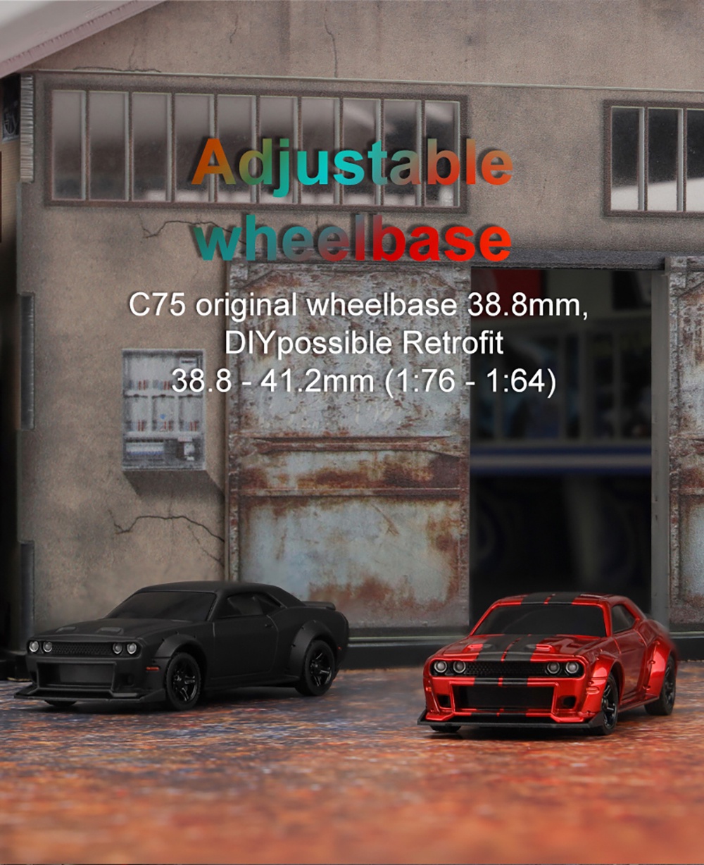 TURBO RACING 1/76 Level Running Drift Car C71 C72 C73 C74 C75 RTR Mini ...