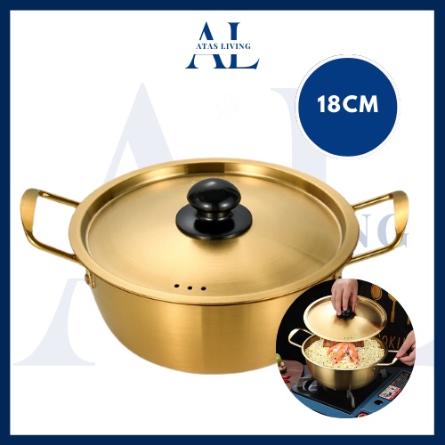 🔷ATAS🔷Korea Ramen Pot Noodle Golden Periuk masak maggie Pots With ...