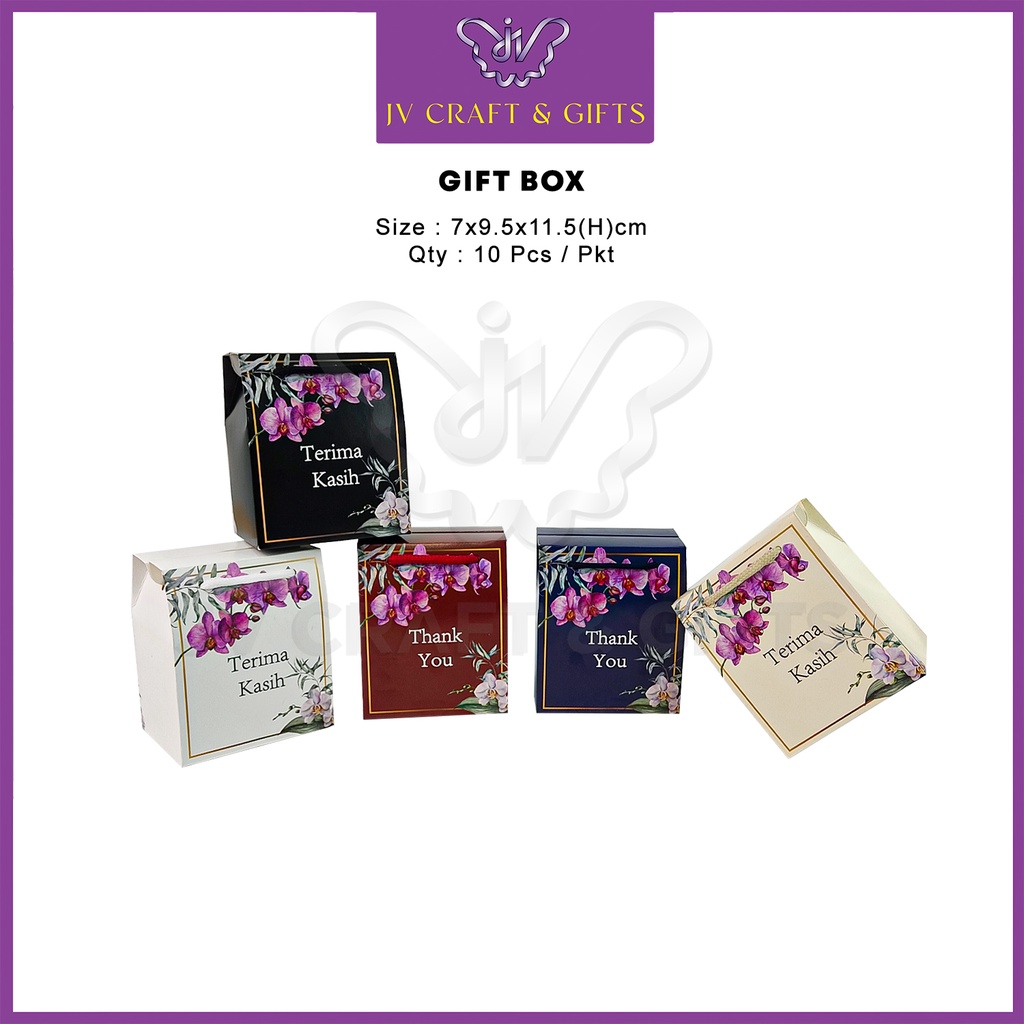 10pcs Thank You Gift Box with Handle | Kotak Gula-Gula Sumi Jajan ...