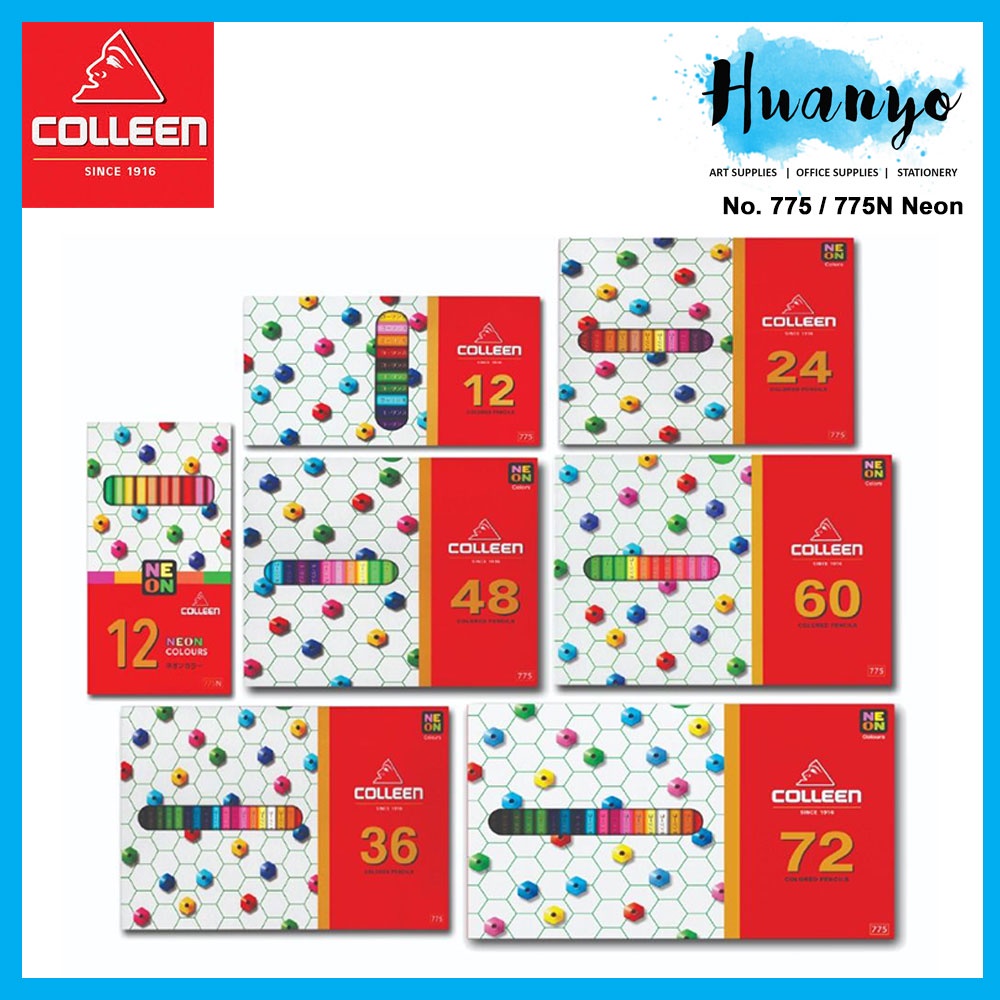 Colleen 775 Neon / Original / Pastel Colour Pencil (Color Set of 12 ...