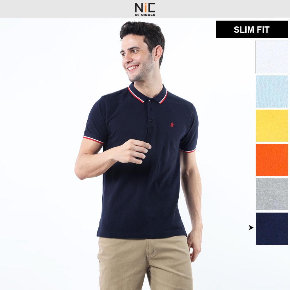 NIC by NICOLE Basic Pique Polo Shirt With Print Details Slim Fit - 6 ...