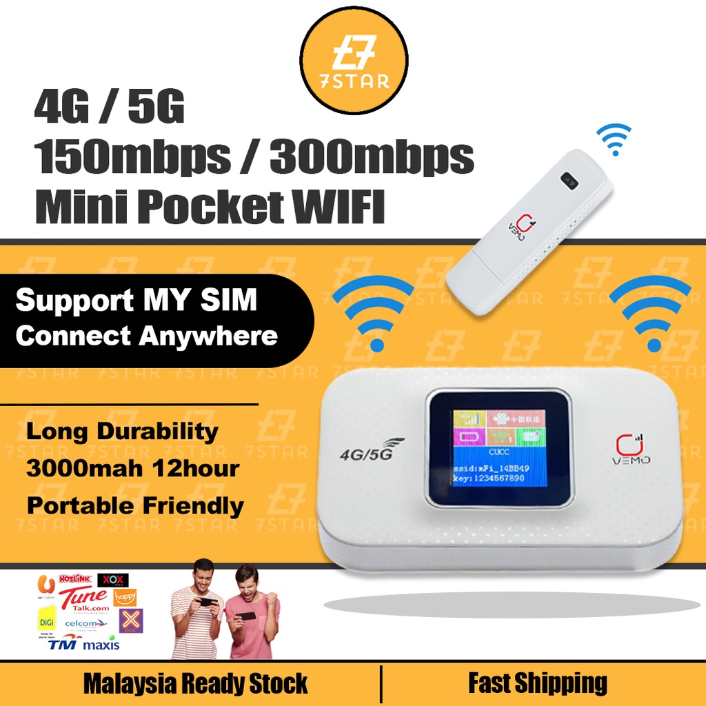 7star 4G LTE 300Mbps Portable Router 3000Mah Battery WiFi Router 4G USB WiFi Dongle 4G LTE ...