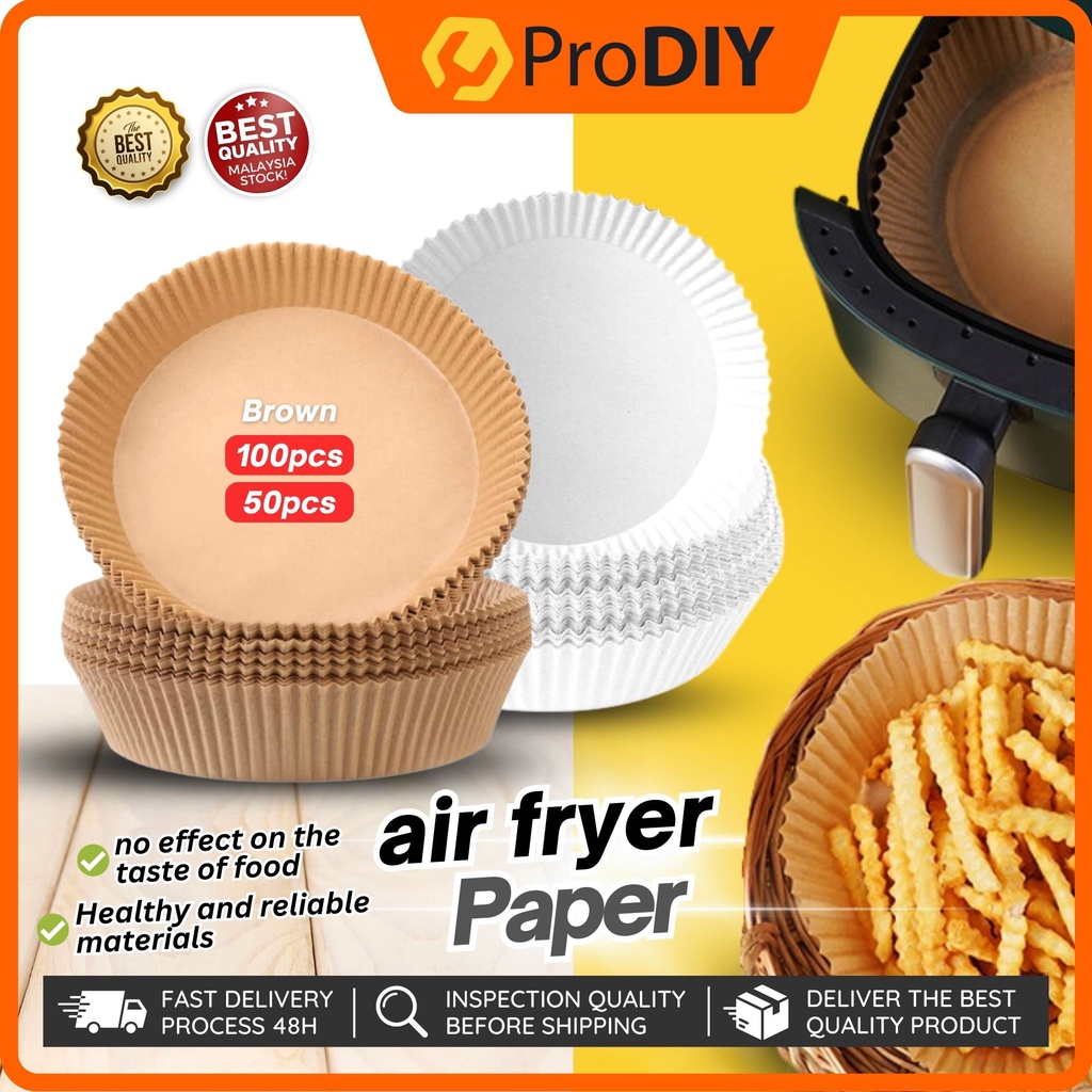 50pcs 100pcs Air Fryer Paper Disposable Baking Paper Non-stick Kitchen ...