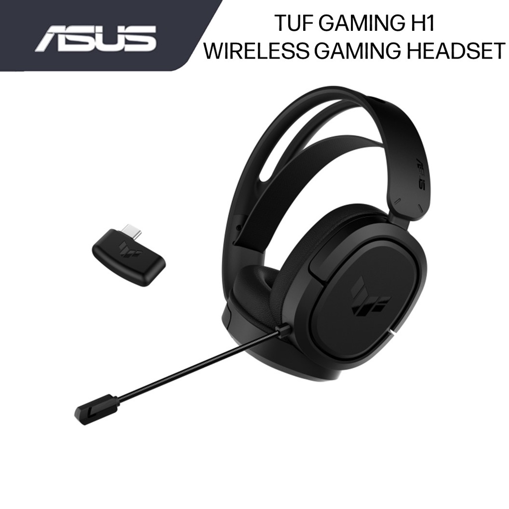 Asus TUF Gaming H1 Wireless / Wired Gaming Headset (Low Latency/Deep Bass/Surround Sound/USB ...