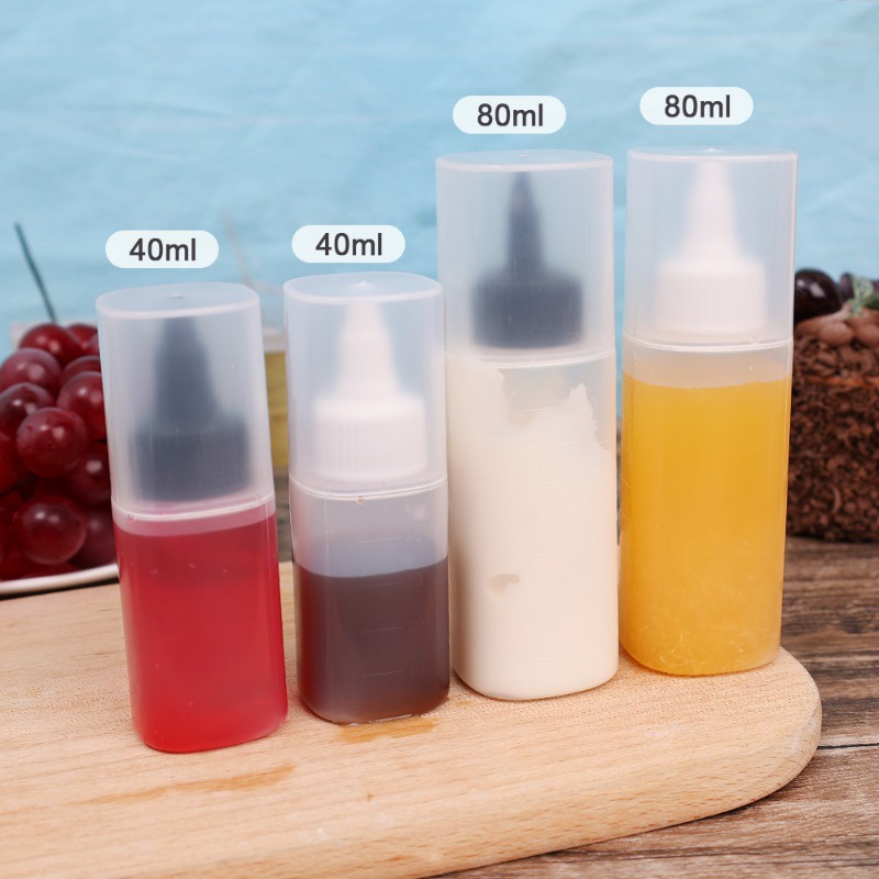 Mini Transparent Plastic Squeeze Sauce Bottle / Sharp-mouth Empty ...